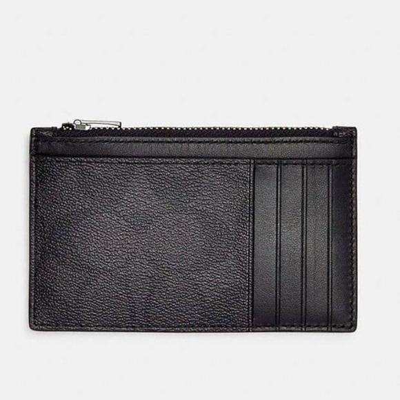 Coach | Bags | Low Start Coach Black Zip Card Case | Poshmark